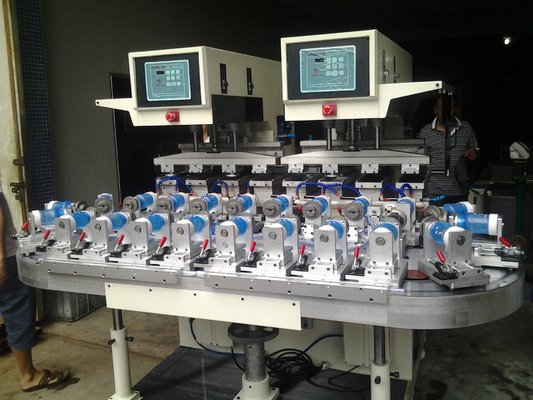 CE Factory Price 6 Colors Semi-auto Rotary Pad Printer for Different Size Perfume Bottle Printing