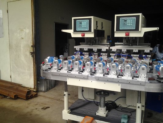 CE Factory Price 6 Colors Semi-auto Rotary Pad Printer for Different Size Perfume Bottle Printing