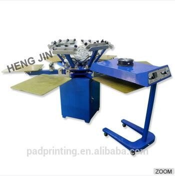 Hot sale 4/6/8/12 colors manual silk screen printing machine for Tshirt with 40*50cm 50*60cm worktable