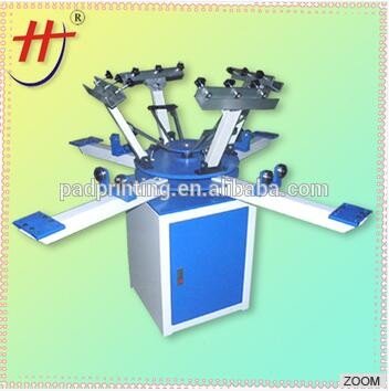 Hot sale 4/6/8/12 colors manual silk screen printing machine for Tshirt with 40*50cm 50*60cm worktable