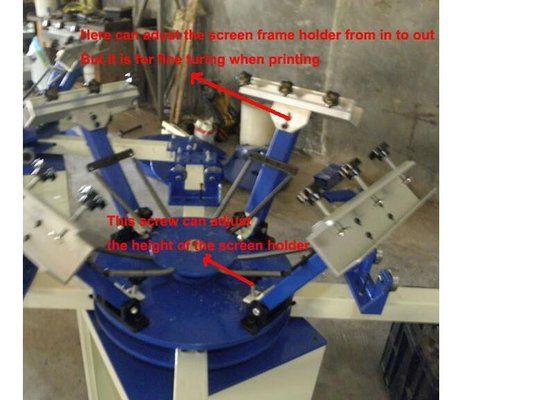 Hot sale 4/6/8/12 colors manual silk screen printing machine for Tshirt with 40*50cm 50*60cm worktable