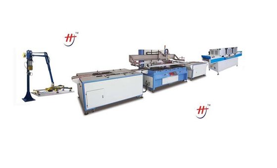 Made in China single color full automatic flat screen printer with mechnical picking arm CE certification approved