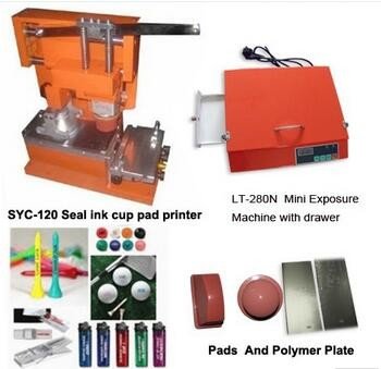 T SYC-120 Hot sale precision manual pad printer and exposure machine