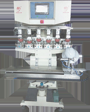 Ink Cup Six Color Serve Motor Large Semi Automatic Pad Printing Machinery For Helmet