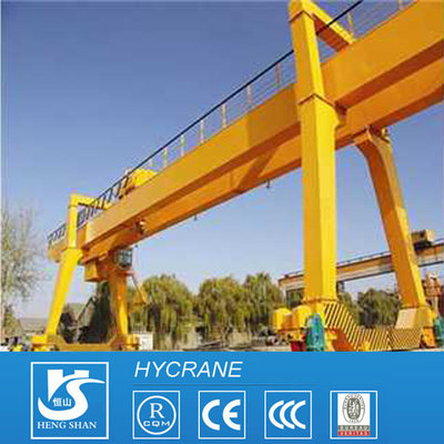 Large Capacity Double Girder Double Hook Gantry Crane with Heavy Trolley supplier