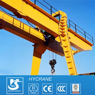 Large Capacity Double Girder Double Hook Gantry Crane with Heavy Trolley supplier