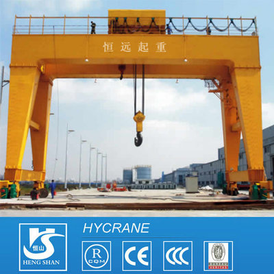 Large Capacity Double Girder Double Hook Gantry Crane with Heavy Trolley supplier
