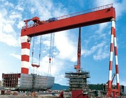 Portable Crane Double Girder MEC Shipbuilding Gantry Crane in Shipbuilding Industry supplier