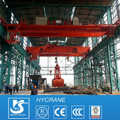 Bulk Cargo Lifting QZ Double Girder Overhead Crab Bucket Crane, Garbage Crane supplier
