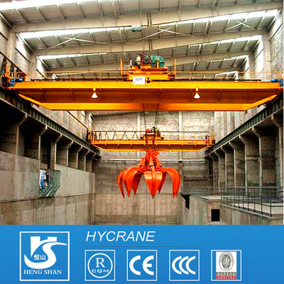 Bulk Cargo Lifting QZ Double Girder Overhead Crab Bucket Crane, Garbage Crane supplier