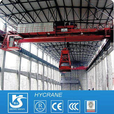 Bulk Cargo Lifting QZ Double Girder Overhead Crab Bucket Crane, Garbage Crane supplier