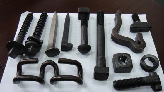 Railway Square Bolt for Track Fastening Railway Track T-Bolt Screw Spike Parts Railway Track Fastener Components