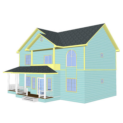 Luxury Villa - (Qb23) Beautiful Steel Villas High Quality Assembly Prefab Steel Structure House For Sale