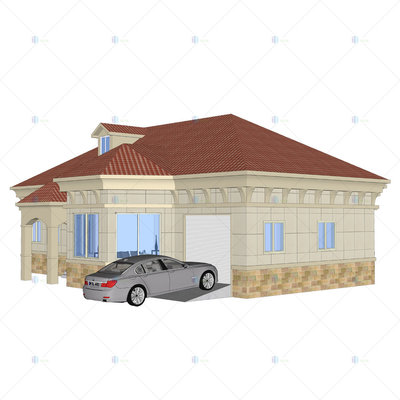 Luxury Villa - (QB11) 2019 New Price Prefab Homes Project Steel Structure Building Design With Garage