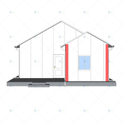 Heya-2B02-A China 2 room sandwich panel house ready made prefabricated house