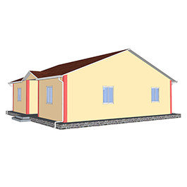 Residential - (Heya-3S01) China 3 bedroom foamed cement high quality house design on sale