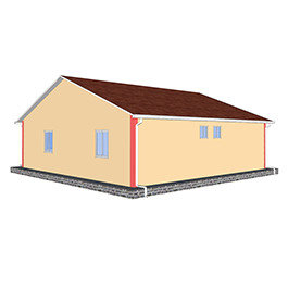Residential - (Heya-3S01) China 3 bedroom foamed cement high quality house design on sale