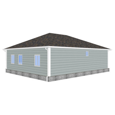 Heya-3B03-B Low-cost prefabricated 3-room sandwich house in China
