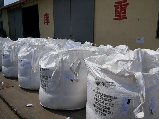 Zinc Ammonium Chloride,Industry Grade 45/55%; 55/45%; 75/25% Zinc Ammonium Chloride Shandong Factory supplier