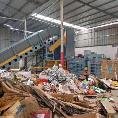 YDW200 Hydraulic Horizontal Automatic Paper Baling Machine with Conveyor, Automatic Paper Baling Machine supplier