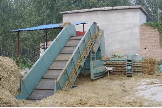 10~12t/h HFW120 Horizontal Straw Baler for Biomass Plant application with belt conveyor supplier