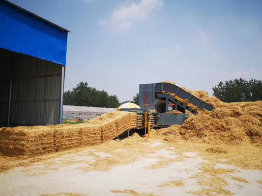 2~3t/h Semi-automatic Horizontal Straw Baler with Conveyor from HFBALER CHINA supplier