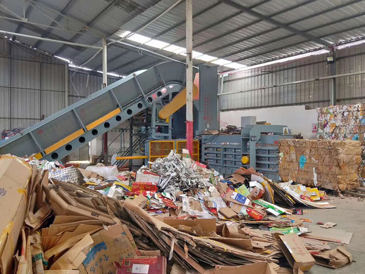 15~20t/h YDW200 Full Automatic Waste Paper Baling Machine with Conveyor from HFBALER supplier