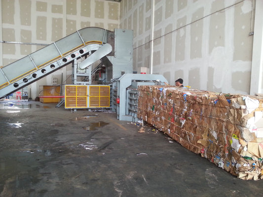 10~14t/h YDW150 Full Automatic Waste Paper Baler Machine with Conveyor from HFBALER supplier