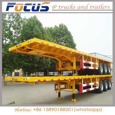 40Feet 40T capacity Container / bulk cement Flatbed Truck Semi Trailer with Triple axle