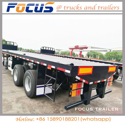 30000kg Tri axles 40FT Container Platform Cargo Special Semi Trailer with 12.00r20 tyre