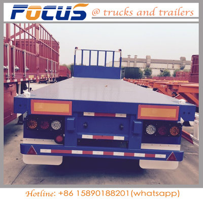 2 Axle 45 Feet 40FT  Carbon Steel Flatbed Container Chassis Semi Trailer with ABS Braking