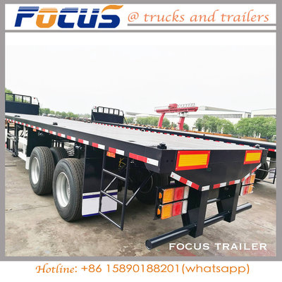 3 Axle 50ton Capacity/Container Transport/Cargo Transport Flatbed Semi Trailer with Twist Lock/China Famous Brand
