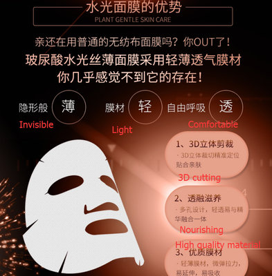 HOT SELLING Hydrating  Nourishing and Wrinkle eliminating  Silk Facial Mask for all Skin