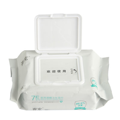 Factory Price Tasteless 30pcs Alcohol Medical Antibacterial Surface Disinfection Wet Wipes