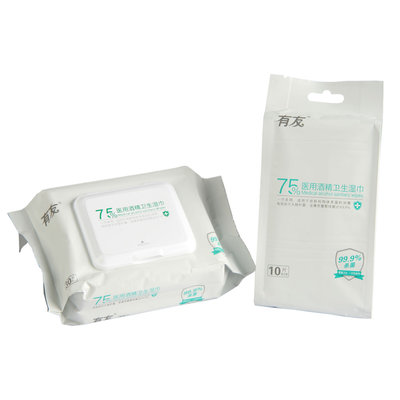 Factory Price Tasteless 30pcs Alcohol Medical Antibacterial Surface Disinfection Wet Wipes