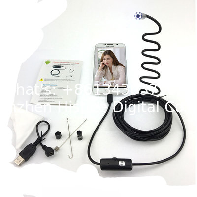 Waterproof IP67 Hard Tube Wifi USB Inspection Camera Mini Semi-rigid Endoscope with 6 led lights