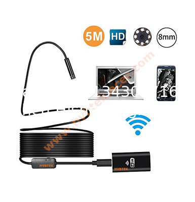 Wireless Inspection Camera Wifi Semi-rigid Endoscope  2.0MP HD Waterproof Snake Camera with 8 adjustable Led lights