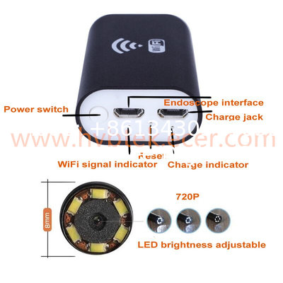 Wireless Inspection Camera Wifi Semi-rigid Endoscope  2.0MP HD Waterproof Snake Camera with 8 adjustable Led lights