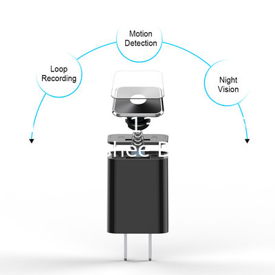 2018 New version invisible bathroom hidden camera iphone charger Motion Sensor white/black portable phone charger camera