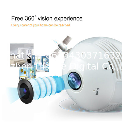 Panoramic Two Way Audio Security Bulb hidden IP Camera Wifi hikvision ptz cctv security system 1080P light bulb cameras