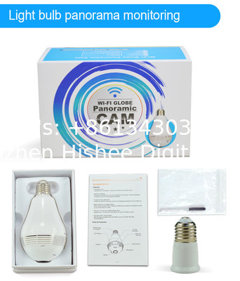 Panoramic Two Way Audio Security Bulb hidden IP Camera Wifi hikvision ptz cctv security system 1080P light bulb cameras