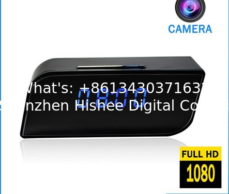 Home security wireless spy cameras clock video baby monitor, 1080P 2 way speaking motion sensor mini hidden spy camera
