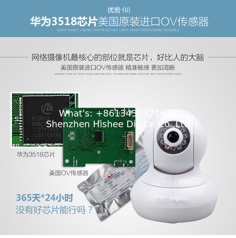 Wireless P2P Network IP Camera Pan/Tilt Baby Pet Monitor Wifi Cam Iphone/Android Home Use