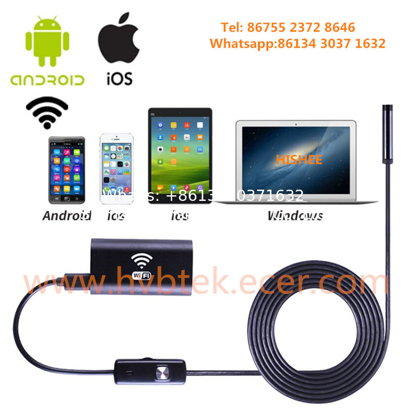 Soft Tube 1/1.5/2/3.5/5m 720P Waterproof Borescope WiFi USB Endoscopes for Android/IOS/Windows PC