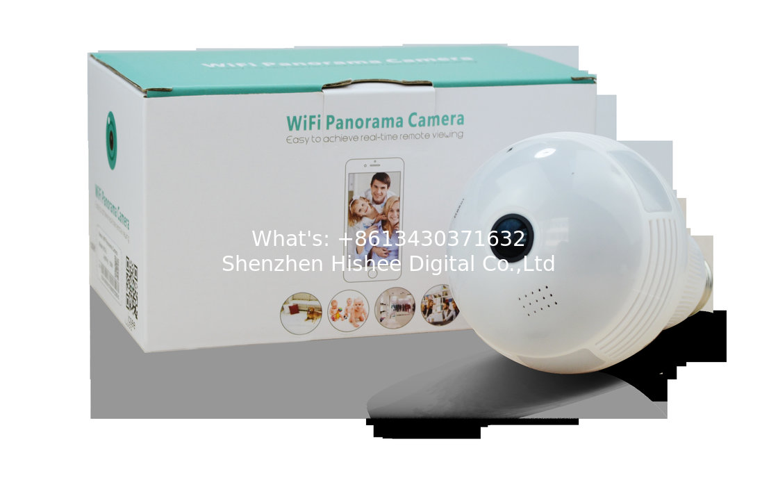 2 ways speaking Night vision wireless cctv bulb camera App Remote cctv Mini P2P 360 degree wifi hidden light bulb camera