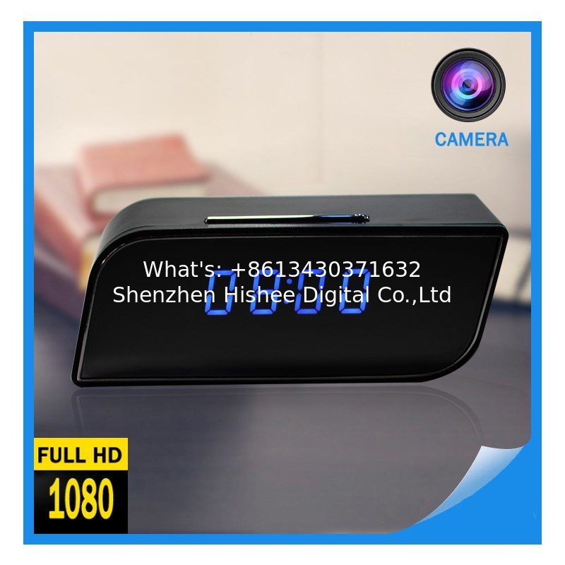 Mini Small Spy Camera Clock for Home Wifi spy camera APP Smartphone Android & iOS Compatible digital Wall Clock Camera