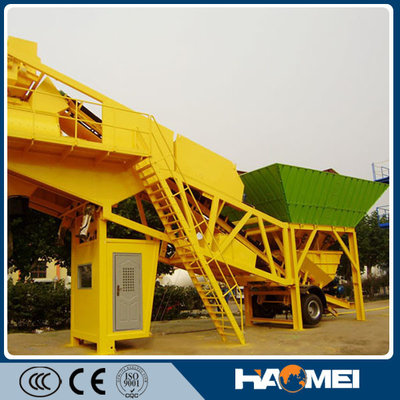 CE certification! Best Quality Low Price YHZS 25 mobile concrete mixing plant in Indonesia
