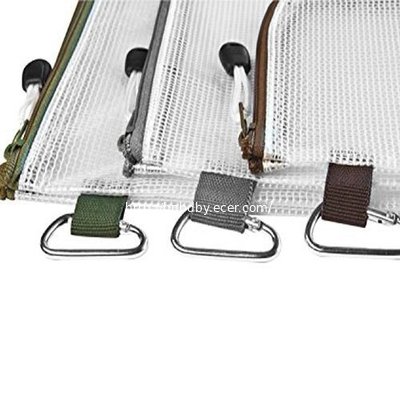 waterproof &high quality 0.3mm-0.5mm PVC mesh transparent tarpaulin for file, bag, document,etc