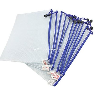 waterproof &high quality 0.3mm-0.5mm PVC mesh transparent tarpaulin for file, bag, document,etc