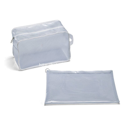 waterproof &high quality 0.3mm-0.5mm PVC mesh transparent tarpaulin for file, bag, document,etc